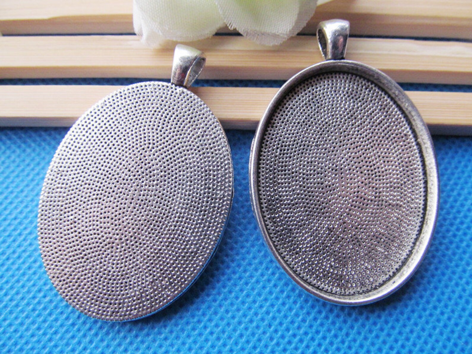 Antique Bronze/antique Silver Tone/silver Plated Oval Base Setting Tray ...