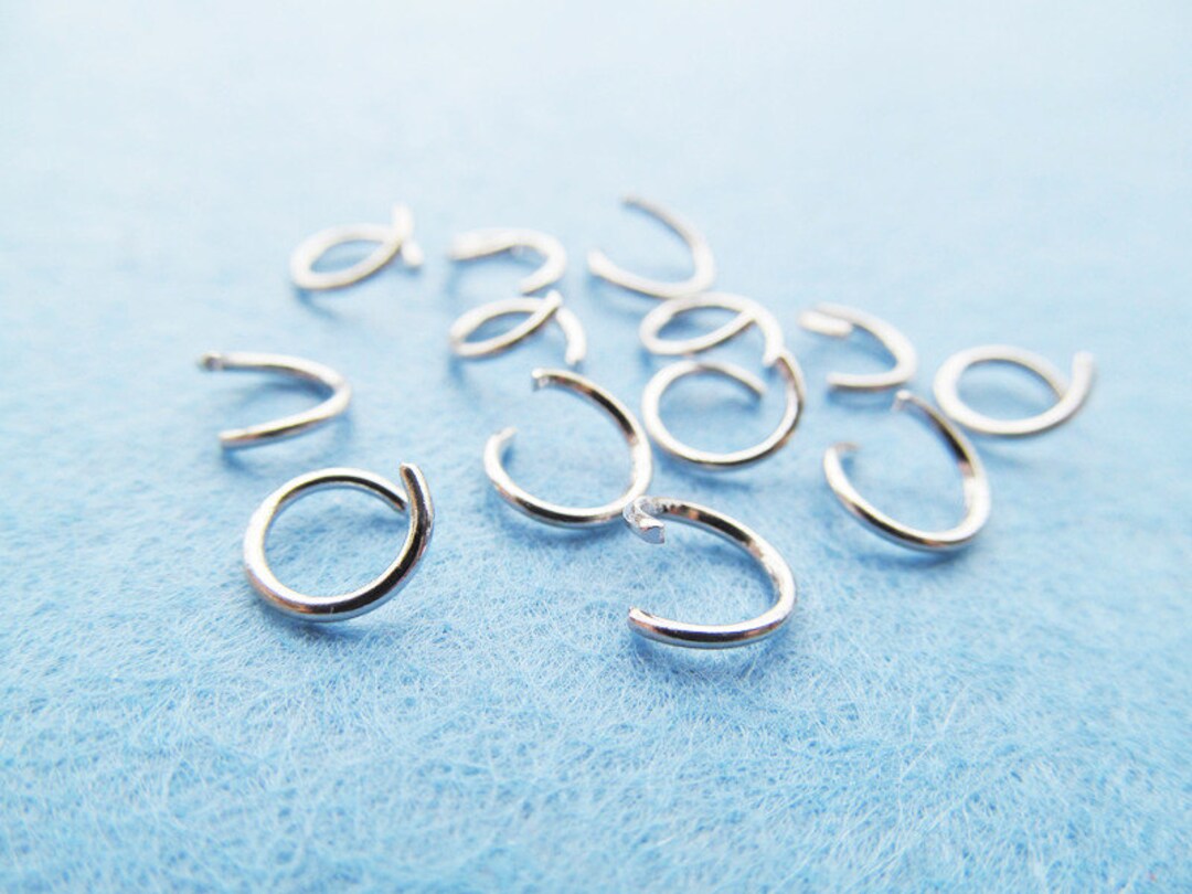 7mmx0.9mm Silver Tone/antique Bronze Jump Ring Split Ring Fastener ...