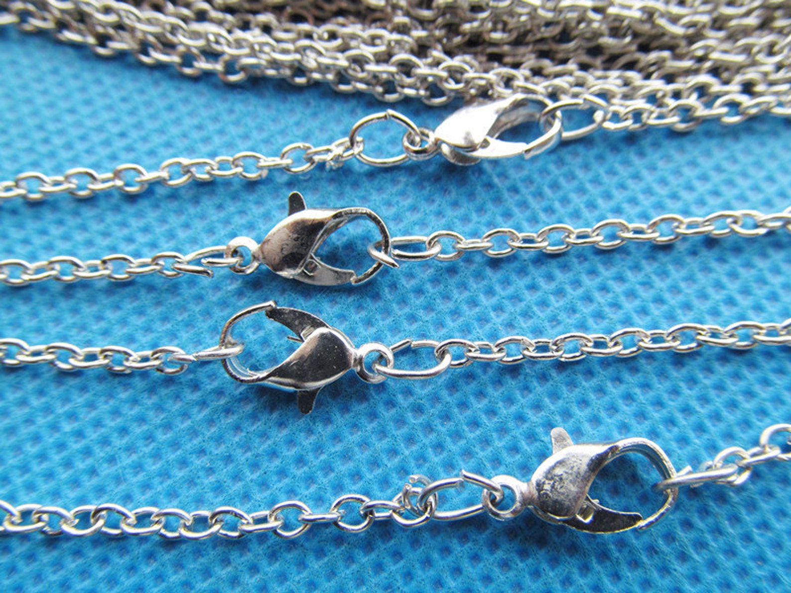 600mm Silver Tone 2.50mmx3mm O Style Cross Link Chain,necklace ...