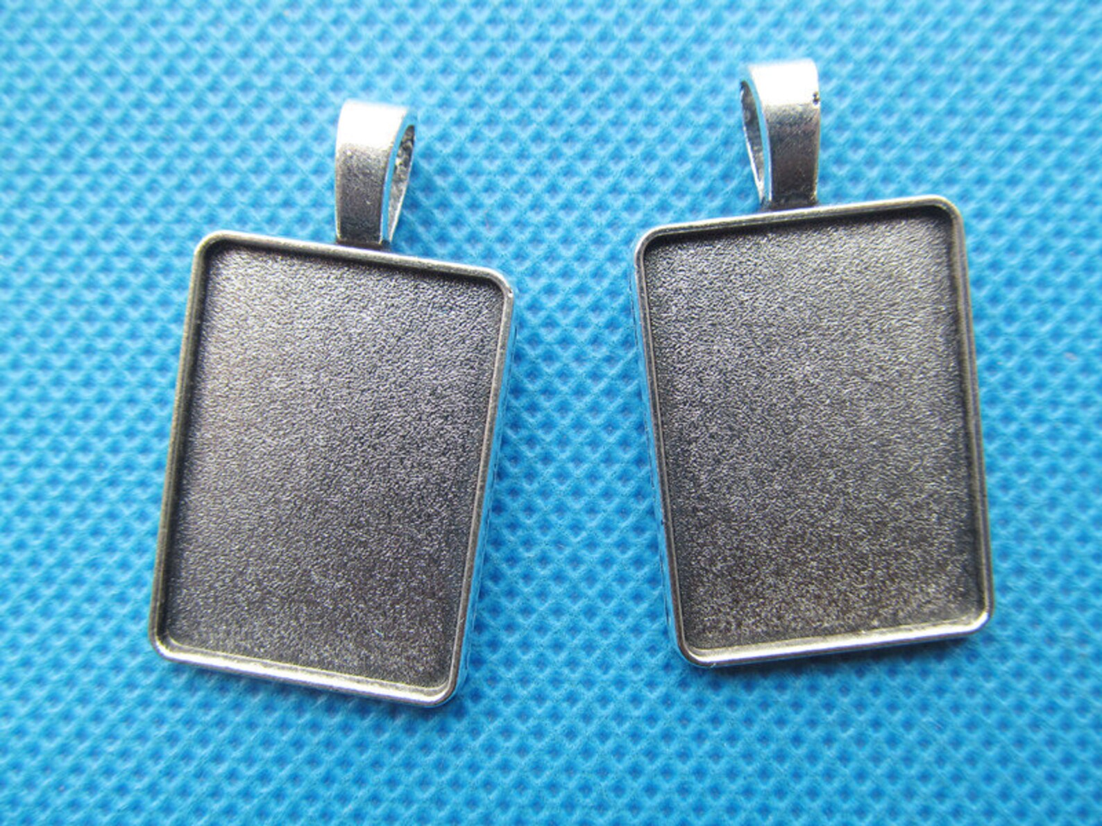 Antique Silver /antique Bronze Rectangle Frame Base Setting - Etsy