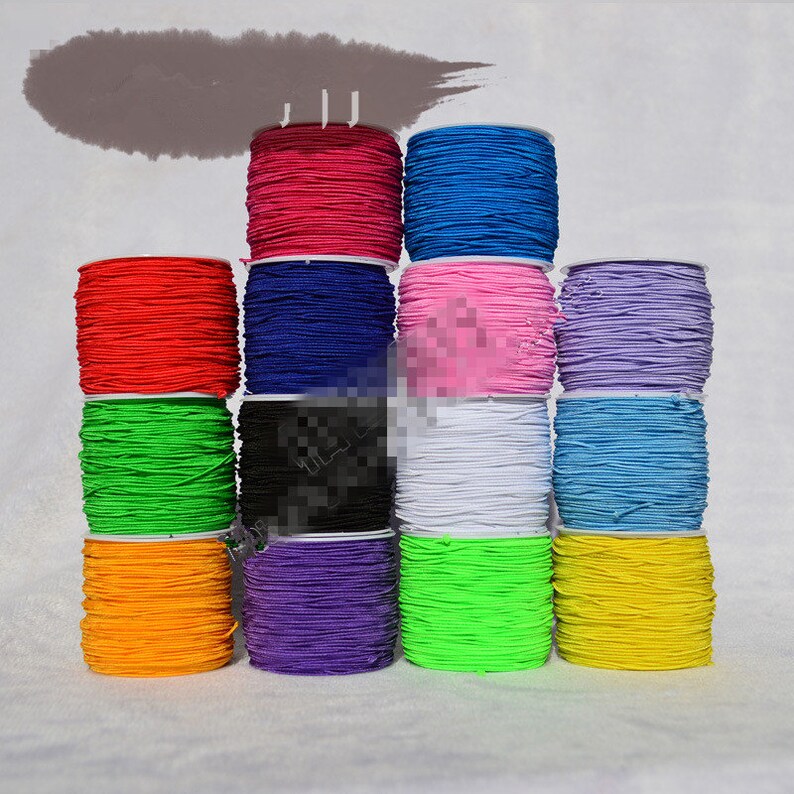 1mm Round Elastic Cord Nylon Coated Stretch Cord Beading - Etsy
