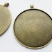 Large Antique Silver/antique Bronze Round Frame Base Bezel - Etsy