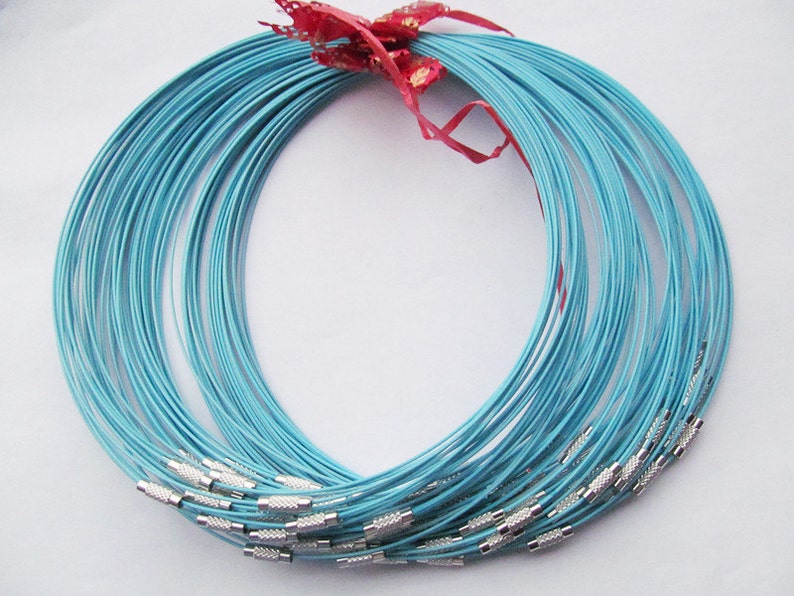 18 Inches 12 Colors Round Stainless Steel Memory Wire Necklace - Etsy