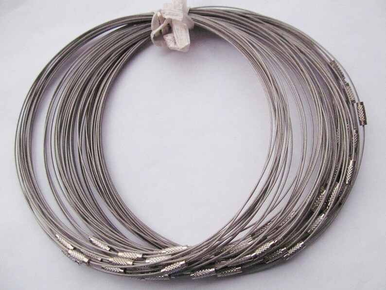 18 Inches 12 Colors Round Stainless Steel Memory Wire Necklace - Etsy