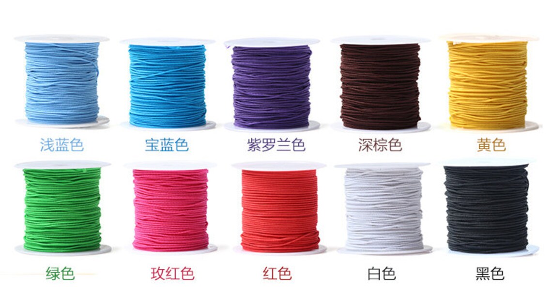 1mm Round Elastic Cord Nylon Coated Stretch Cord Beading - Etsy