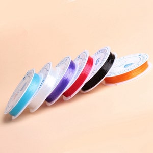 0.6mm 12 Colors Round Bright Transparent Elastic Cord String Rope ...