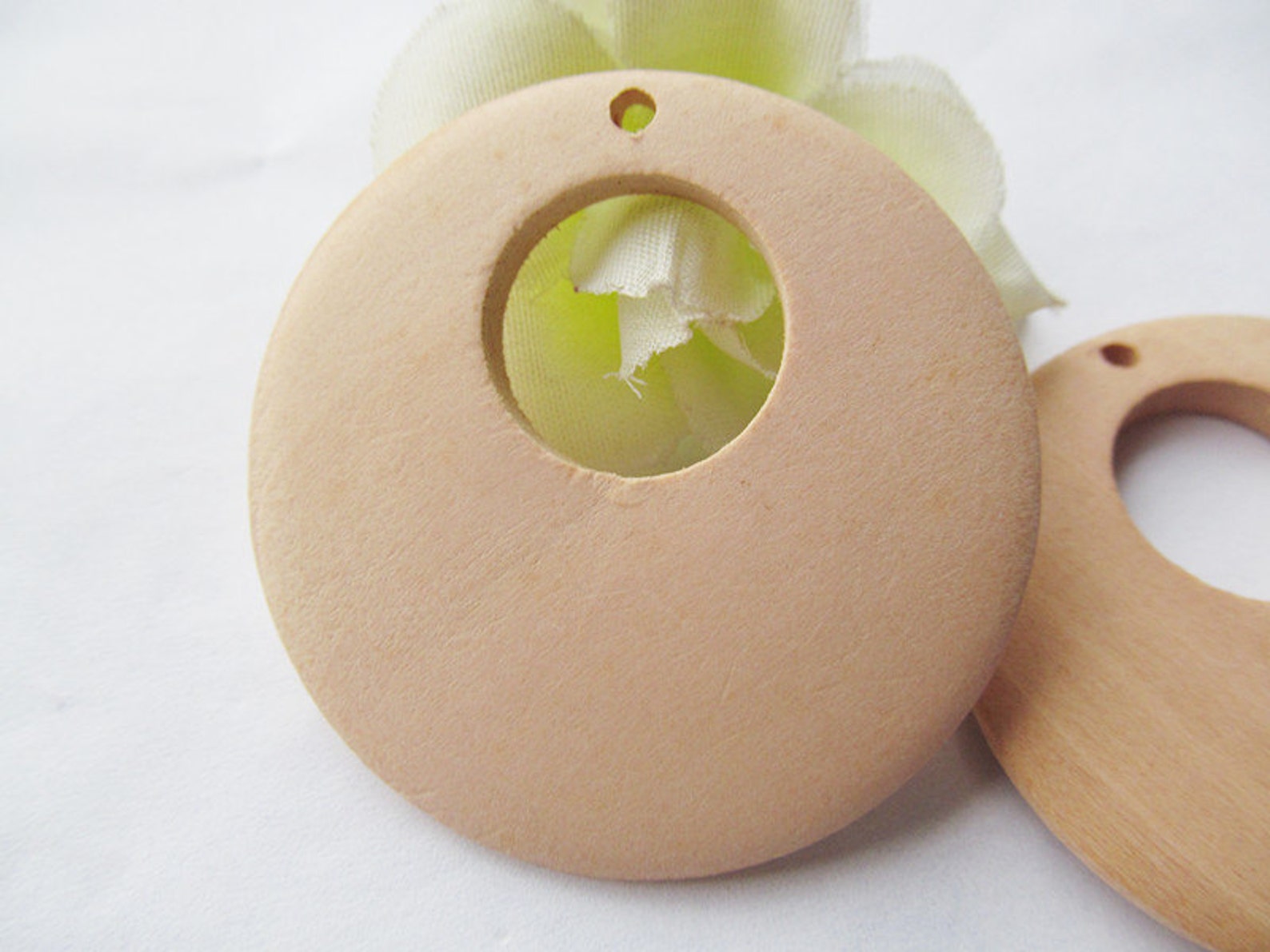 45mm Unfinished Roundure Circle Ring Big Hole Natural Wood Earring ...