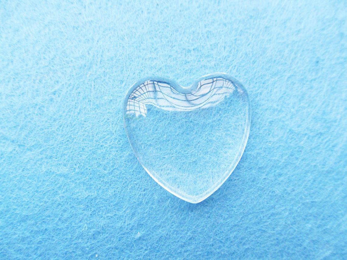 Good Quality 30mm Heart Clear/transparent Glass - Etsy