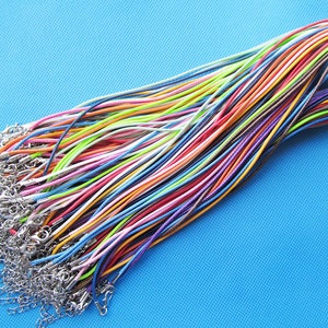 1.50mm 17-18inch Adjustable Colorful Waxed Snake Necklace Cord String ...