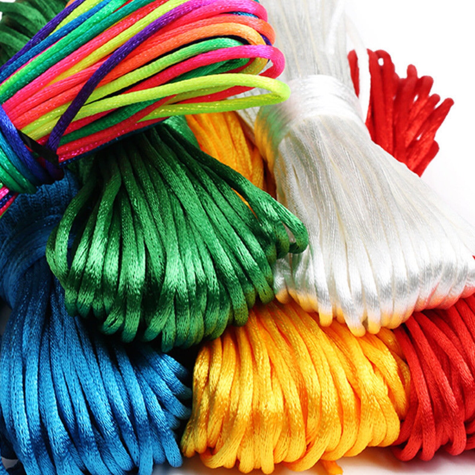 2mm 40 Colors Bright and Silky Shamballa Rat Tail Chinese Knot Cord ...