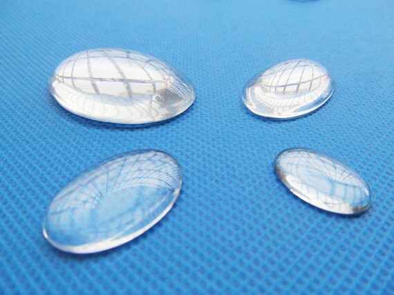 Good Quality 8MMX10MM Oval Clear/ Transparent Glass Cabochons/cover ...