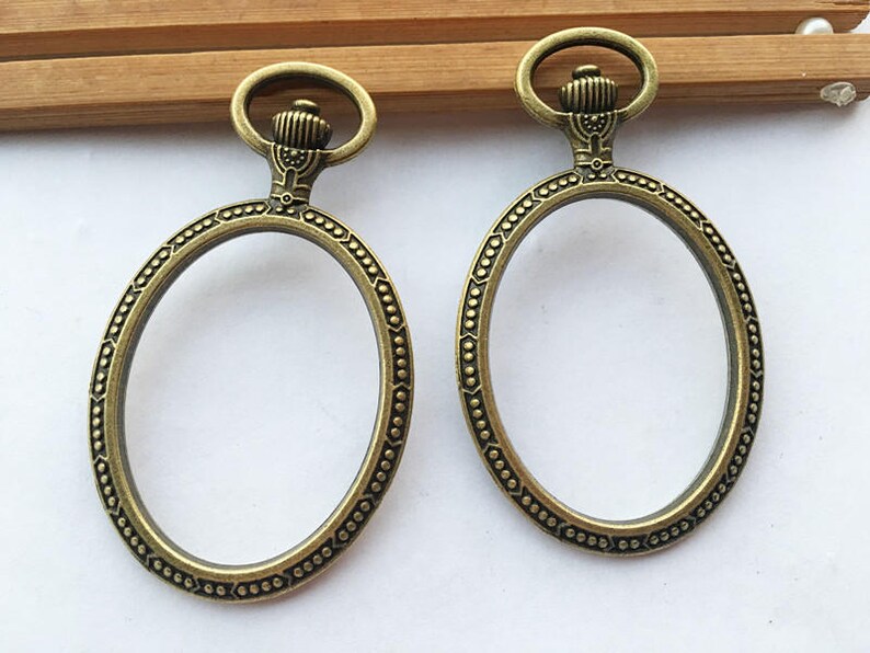 Antique Silver/antique Bronze Vintage Pocket Watch Frame Base - Etsy