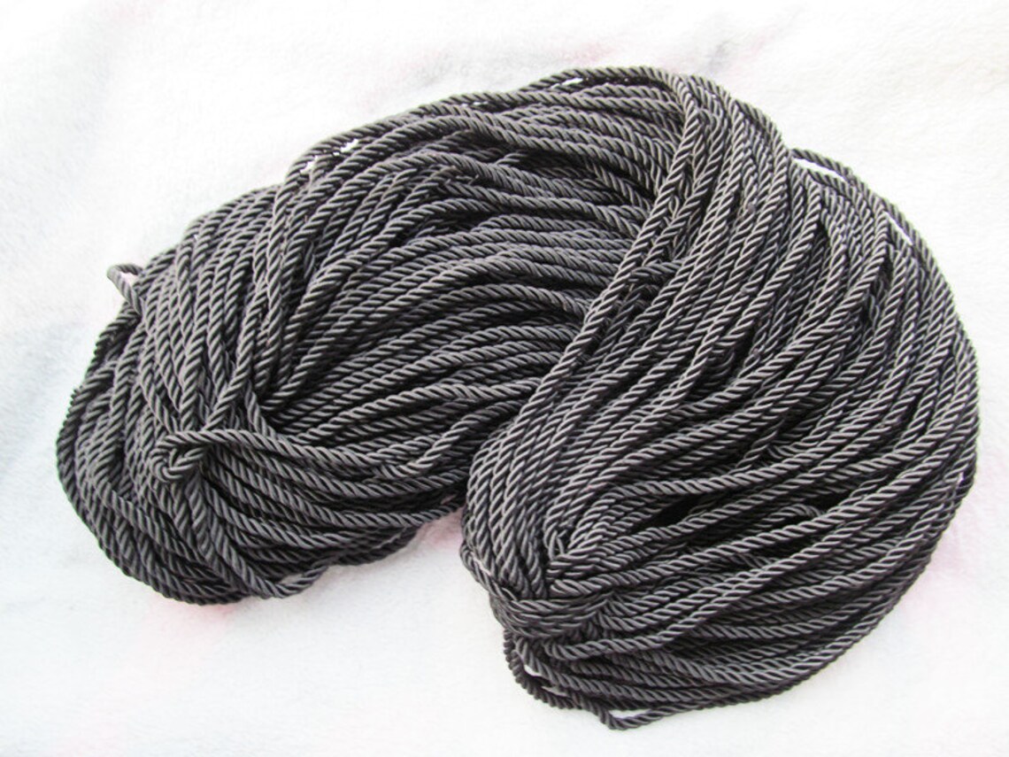 6mm Round Black/brown Braided Smooth Twist Silk Cords String | Etsy