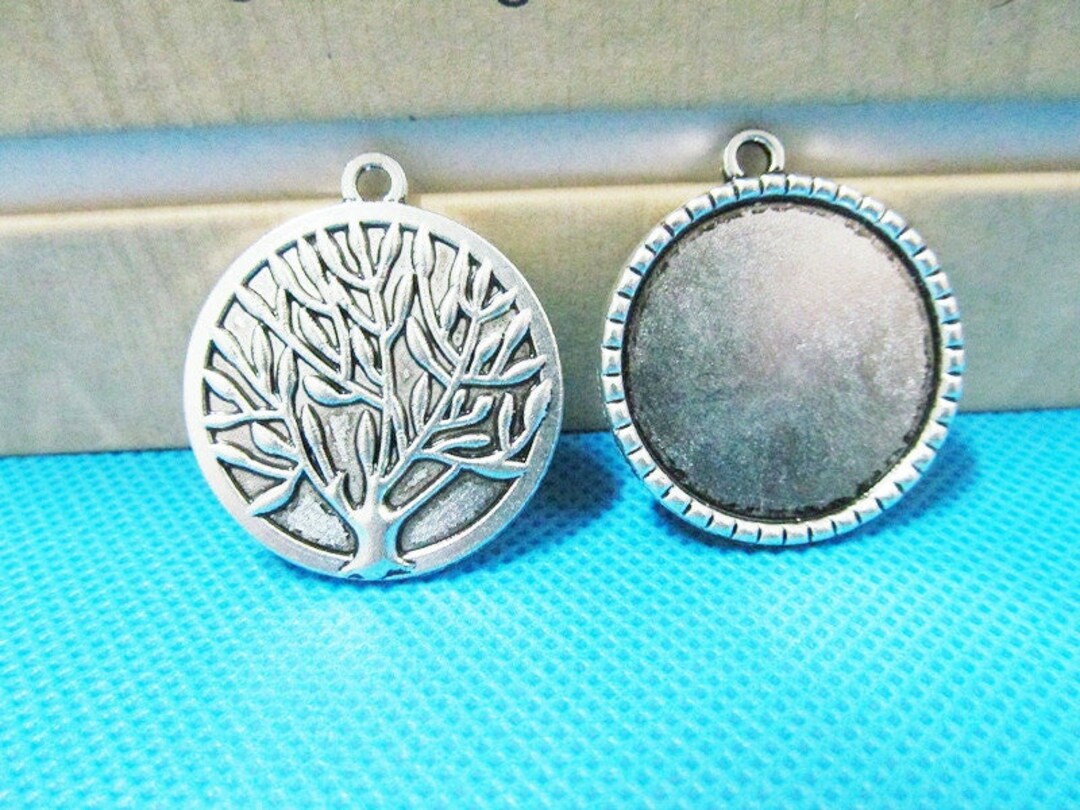 5 Colors Round Tree of Life Base Setting Tray Bezel Pendant Charm,fit ...