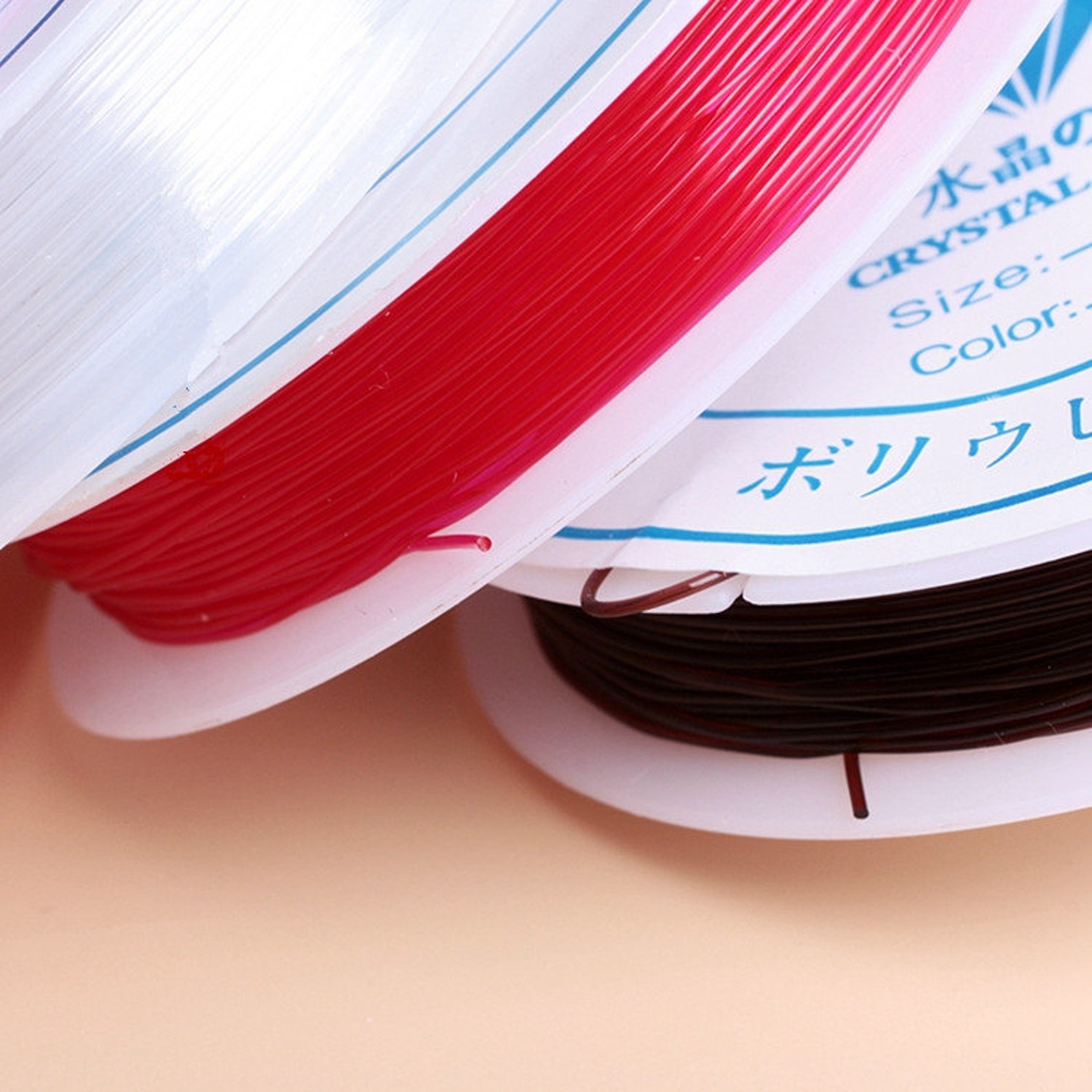 0.6mm 12 Colors Round Bright Transparent Elastic Cord String Rope ...