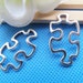 Antique Silver Tone/antique Bronze Puzzle Sign Frame Connector Pendant ...