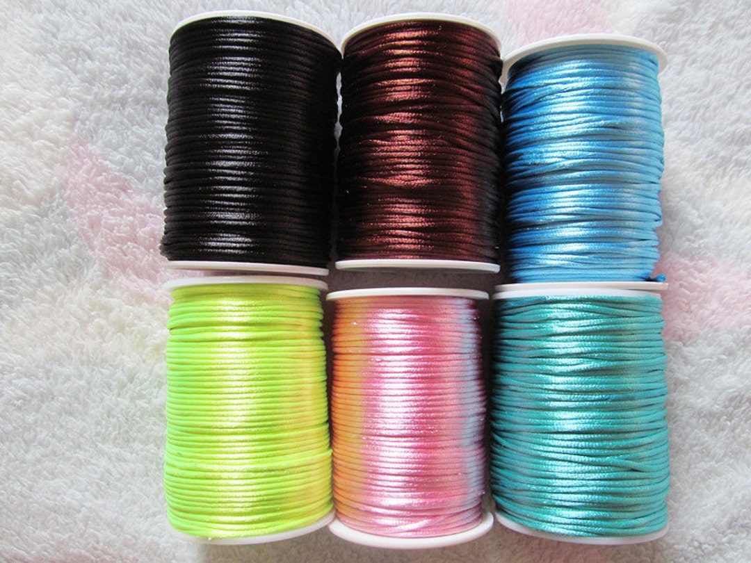 2mm 13 Colors Bright and Silky Shamballa Rat Tail Chinese Knot Cord ...
