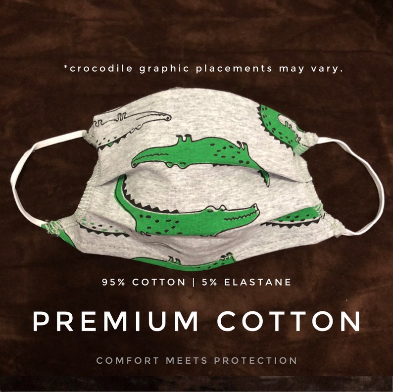 Crocodile Pleated Fabric Mask, Highly Breathable Facial Mask, Better ...