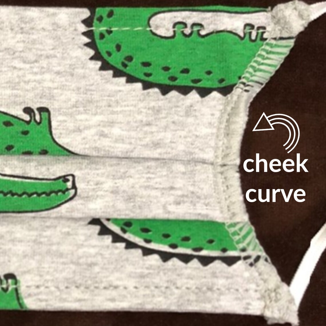 Crocodile Pleated Fabric Mask Highly Breathable Facial Mask | Etsy