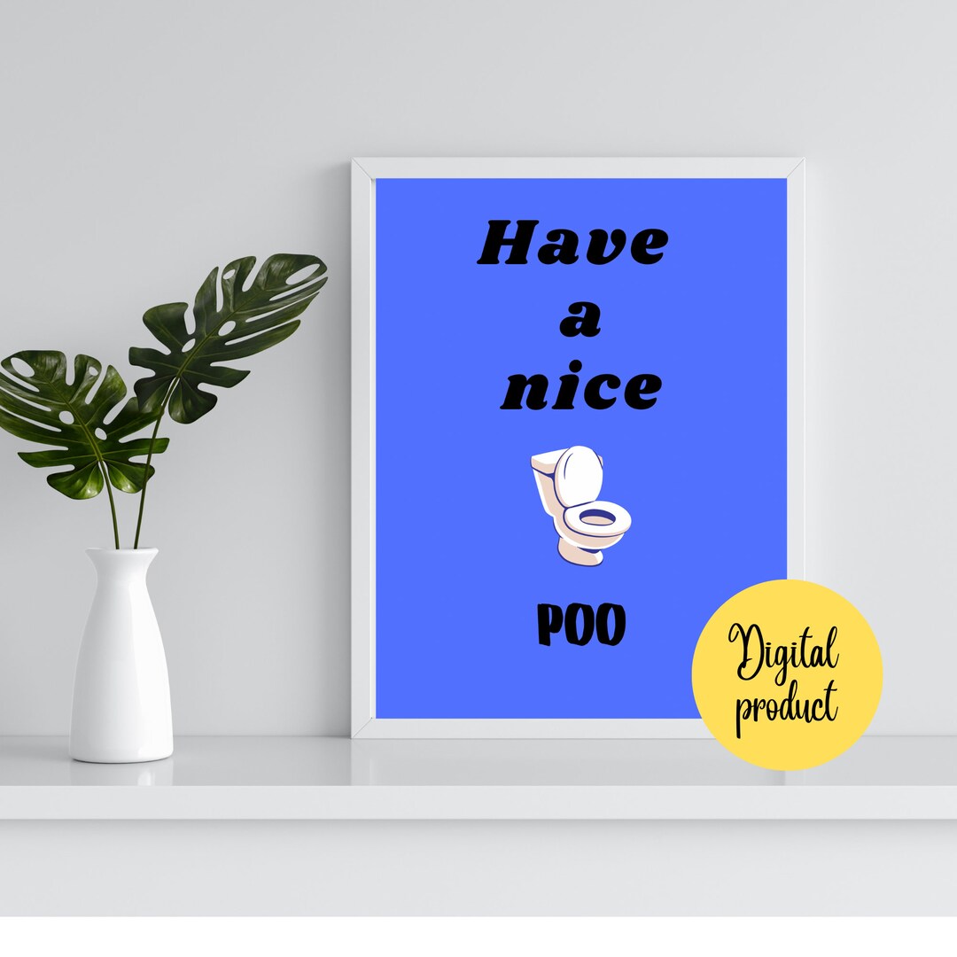 Minimalist Digital Wall Art Print, Positive Print, Bright Bold Blue ...