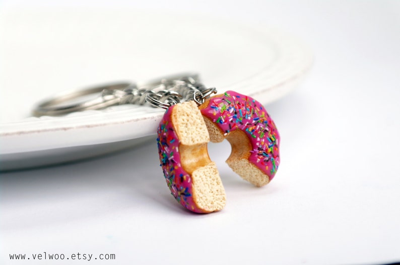 Donut Keychain Best Friends Gift BFF Sweet Keychain - Etsy