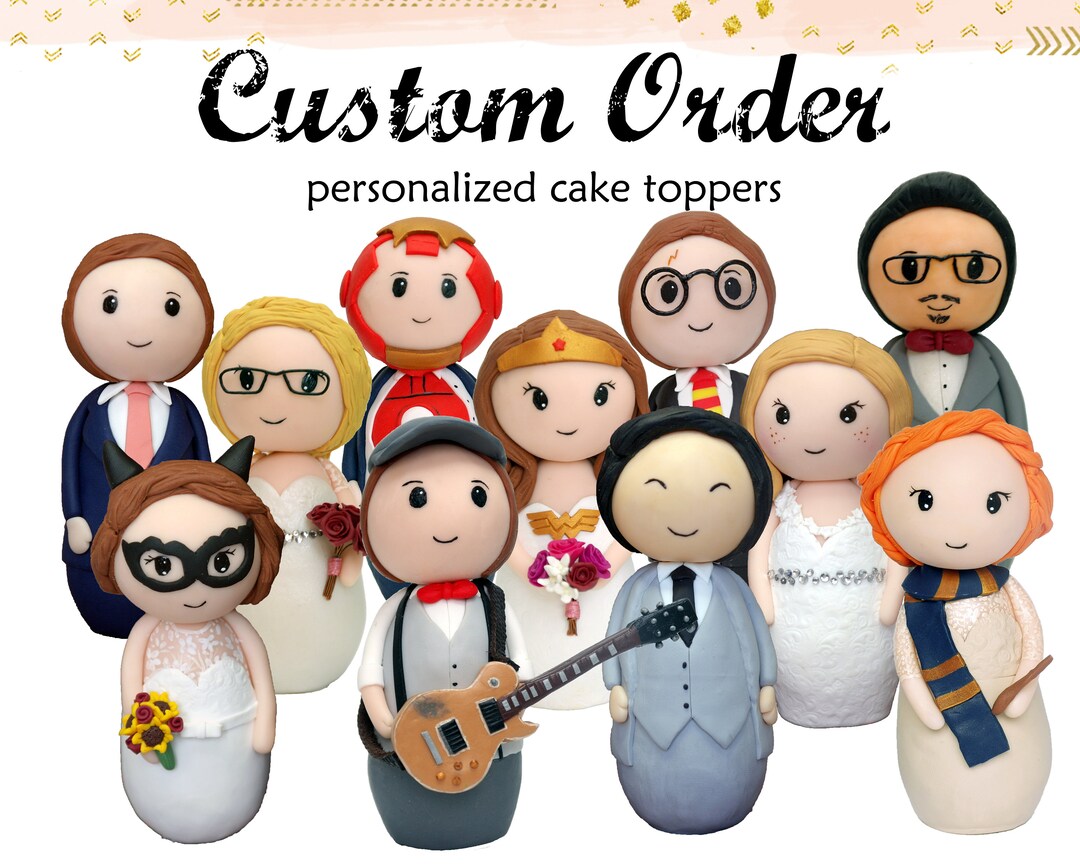 Personalized Wedding Cake Topper, Custom Cake Topper Figurine ...