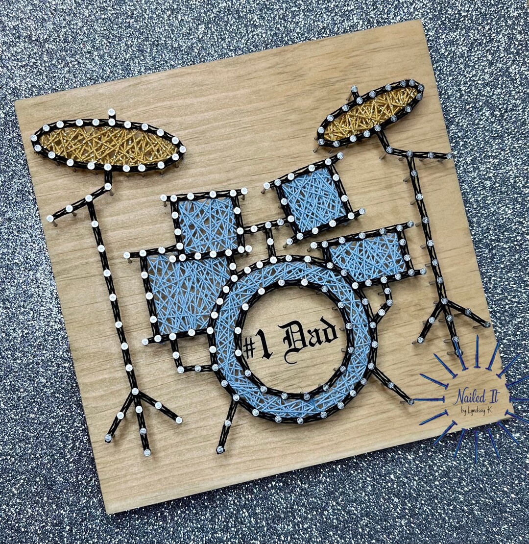 Drum Set String Art, Musician Art, Personalized, Musician, Drummer ...