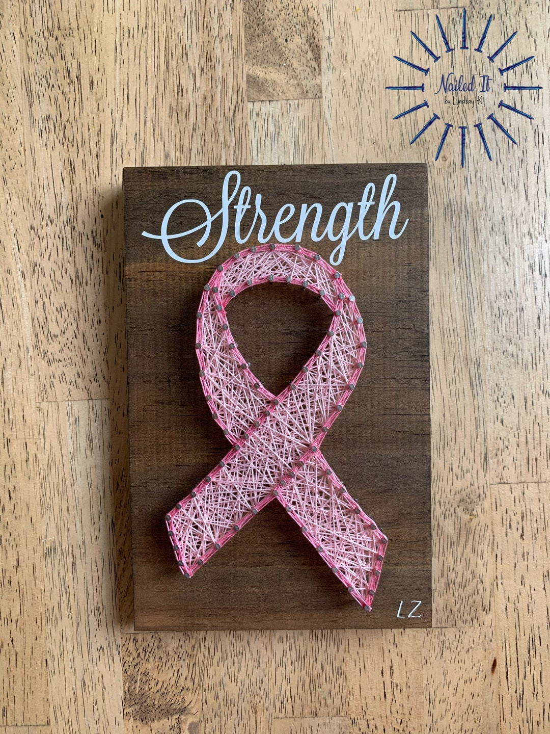 Breast Cancer Ribbon, Cancer Survivor, Strength String Art, Nail Art ...