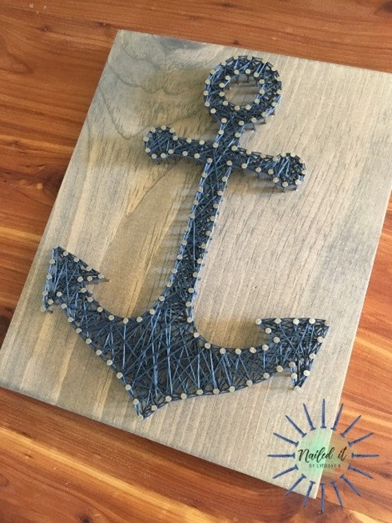 Anchor String Art Nautical String Art Anchor Art Anchor | Etsy