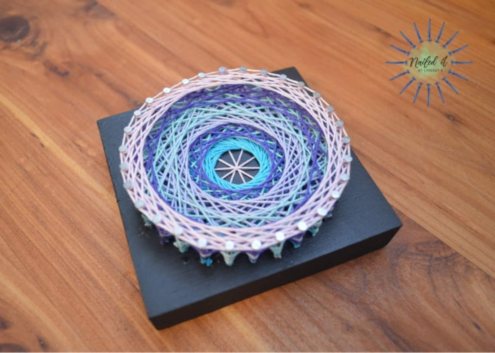 Circle String Art, String Art Mini, Circle, Mini String Art, Mandala ...