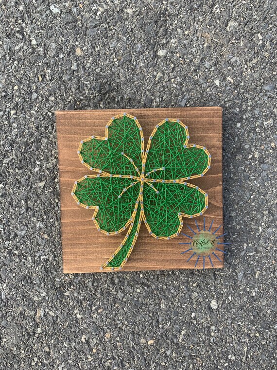 Shamrock String Art 4 Leaf Clover St. Patricks Day Decor - Etsy