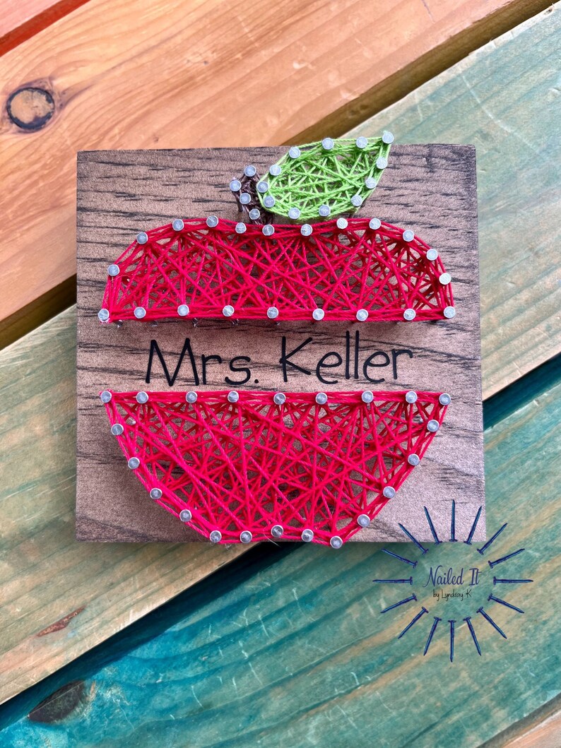 Teacher Apple String Art Teacher Gift Teacher String Art | Etsy
