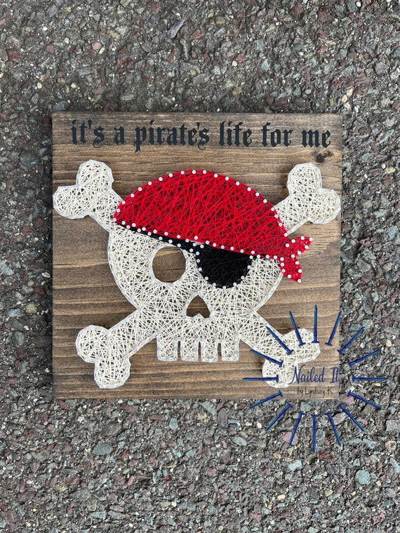 Pirate String Art Skull Art Its the Pirates Life for Me - Etsy