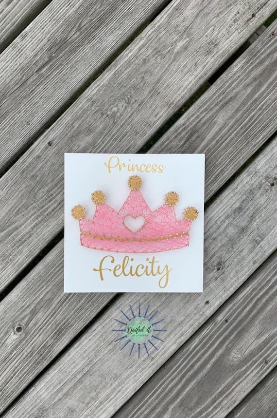 Princess Crown String Art Girls Birthday Gift Princess Gift | Etsy