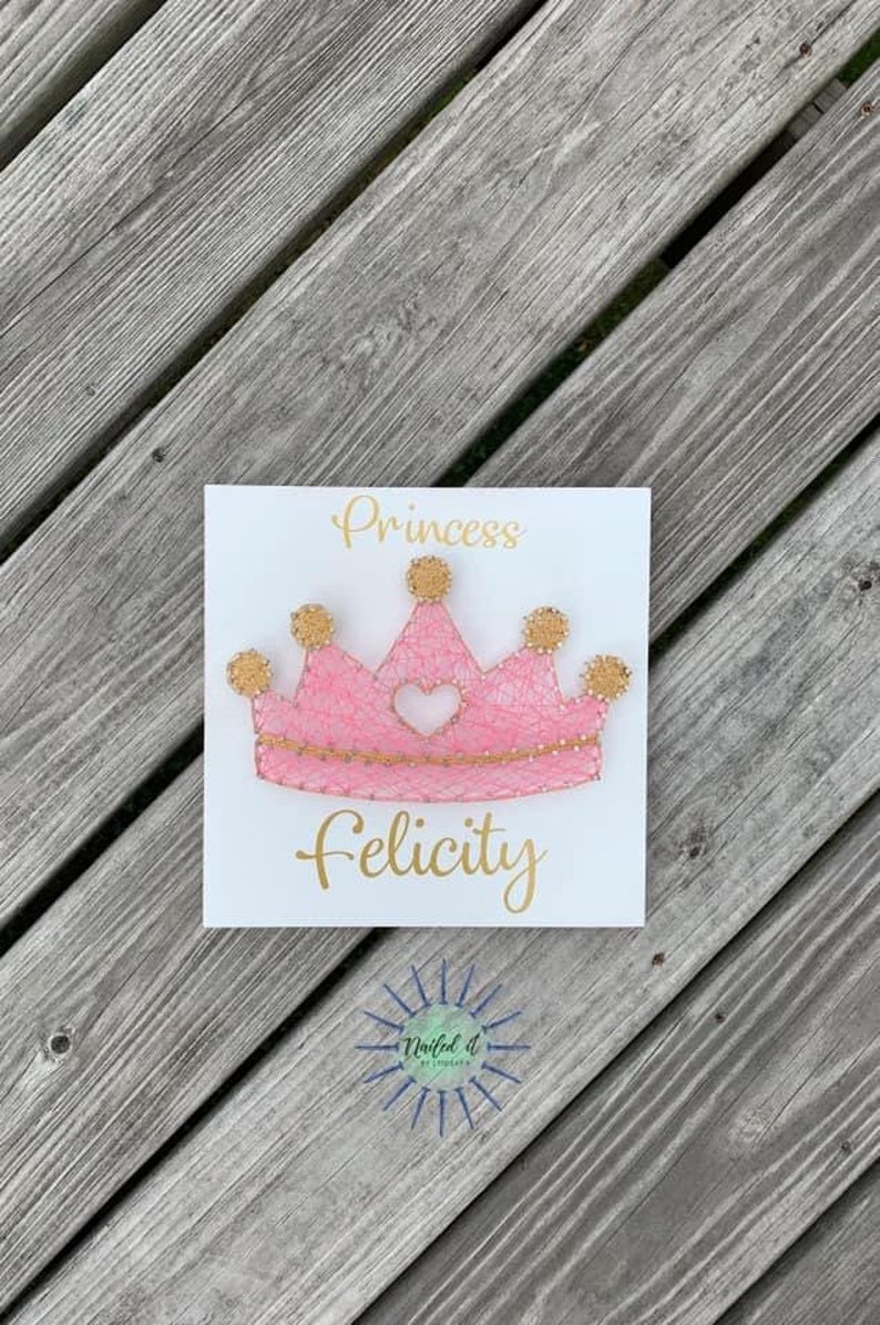 Princess Crown String Art, Girls Birthday Gift, Princess Gift, Nursery ...