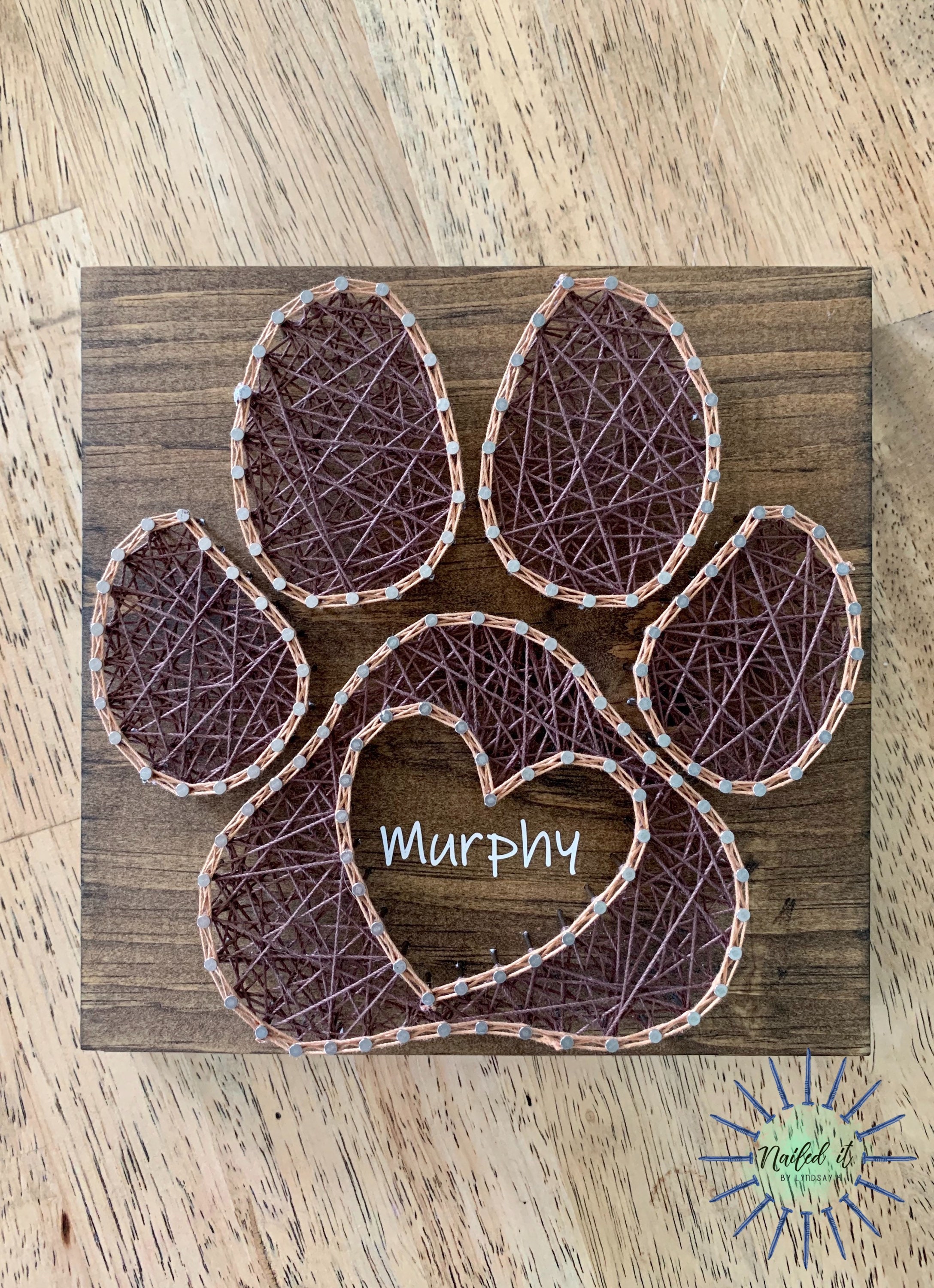 MADE TO ORDER string art paw print paw print nail art paw | Etsy