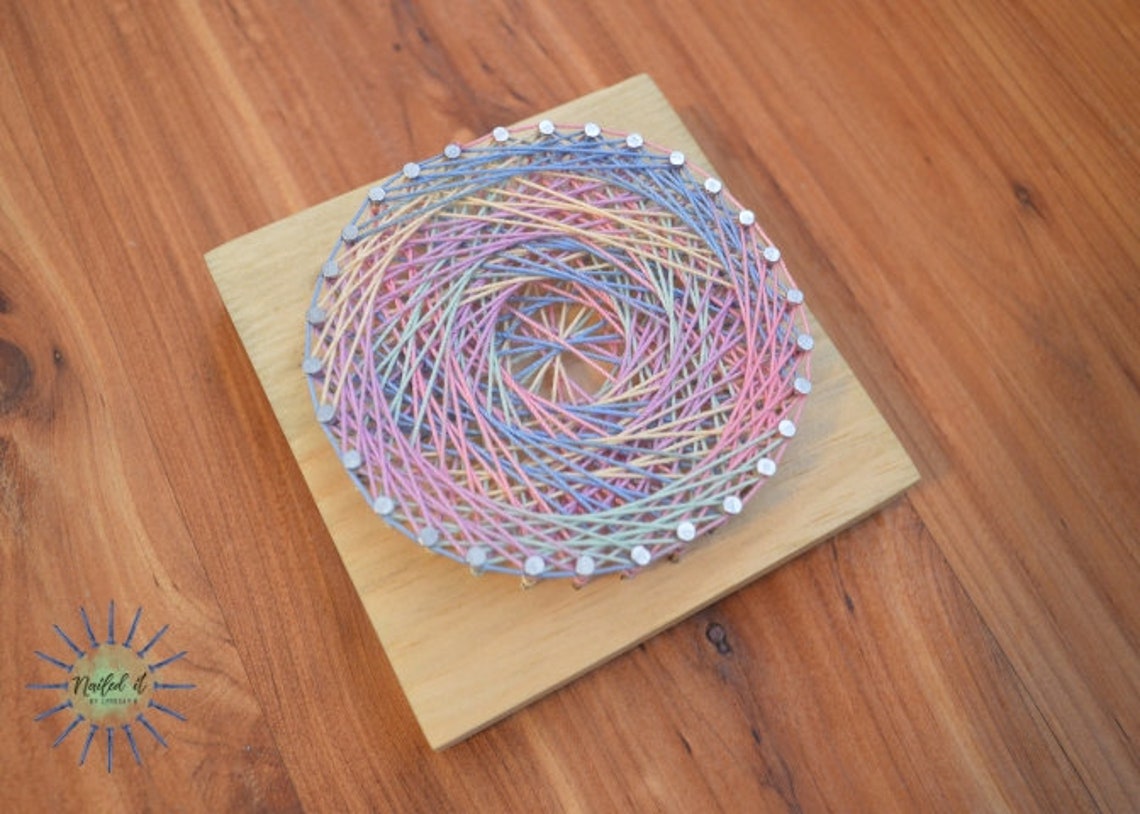 MADE TO ORDER circle string art string art mini circle mini | Etsy