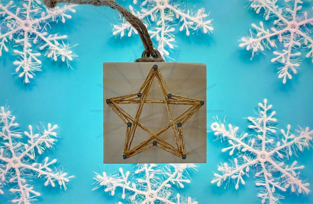 Star String Art Ornament, Cute Holiday Decor, Christmas Tree Ornament ...
