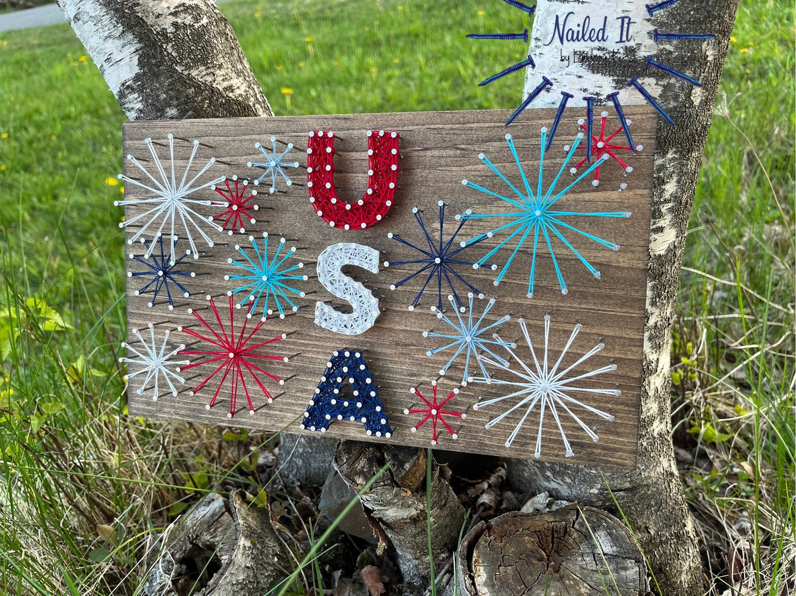 Fireworks String Art Independence Day Holiday Decor String - Etsy