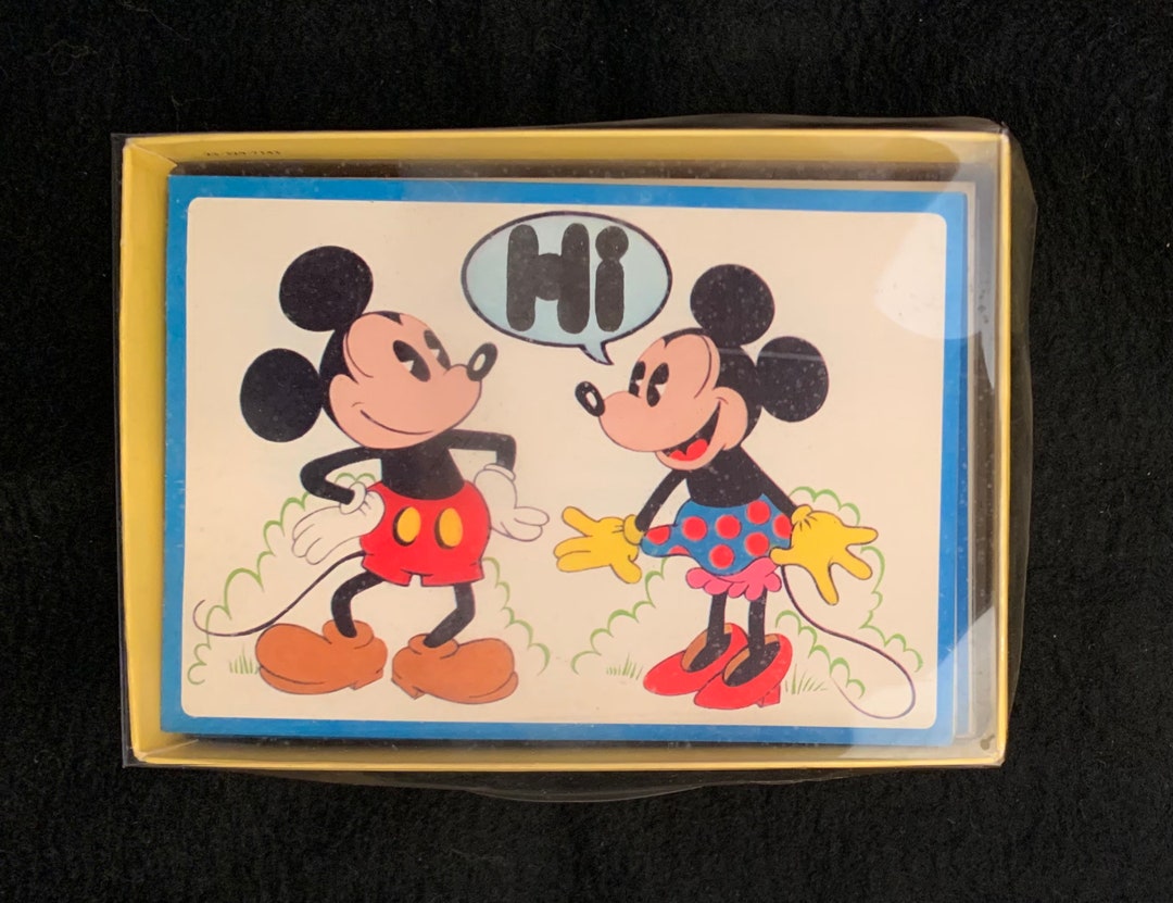Vintage Mickey Mouse Greeting Cards - Etsy