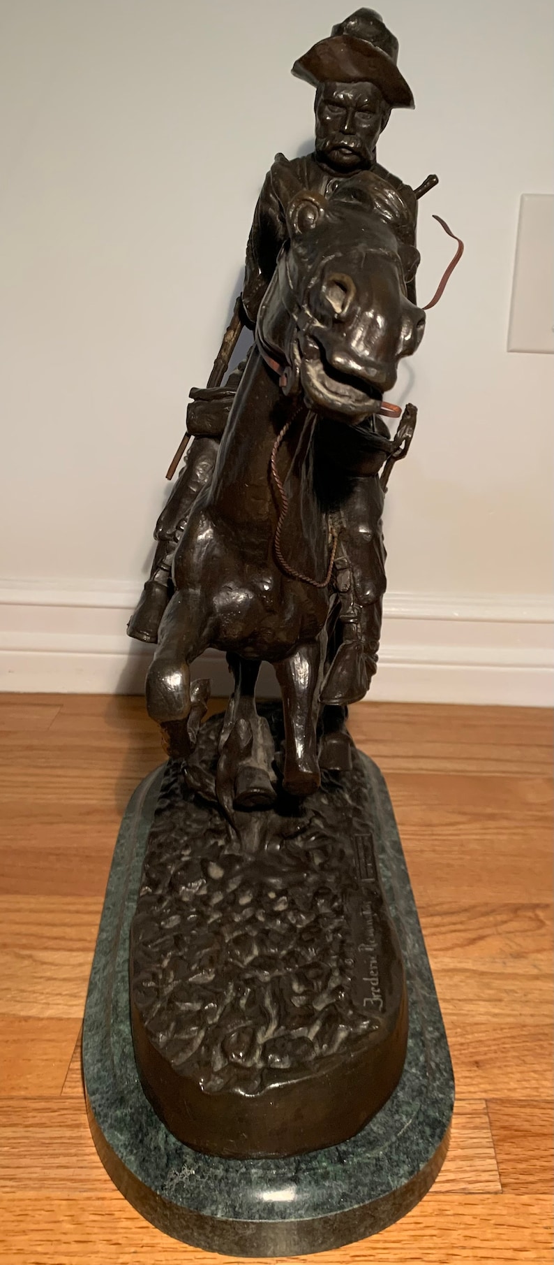 Vintage Remington "trooper of the Plains" Bronze Statue - Etsy