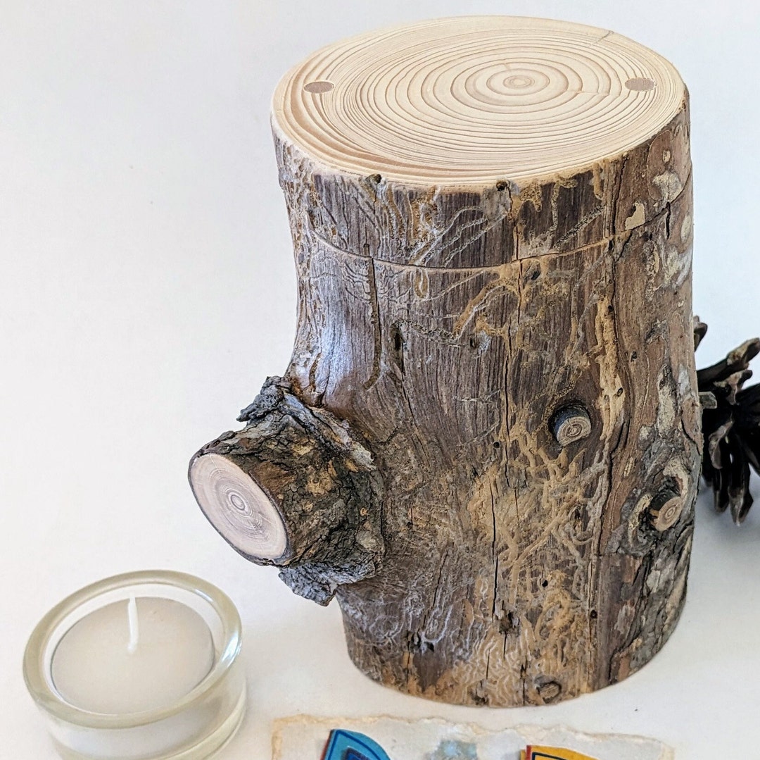 Wood Urns, Tree Branch Keepsake, Urn for Partial Cremation Ashes, 3 1/4 ...