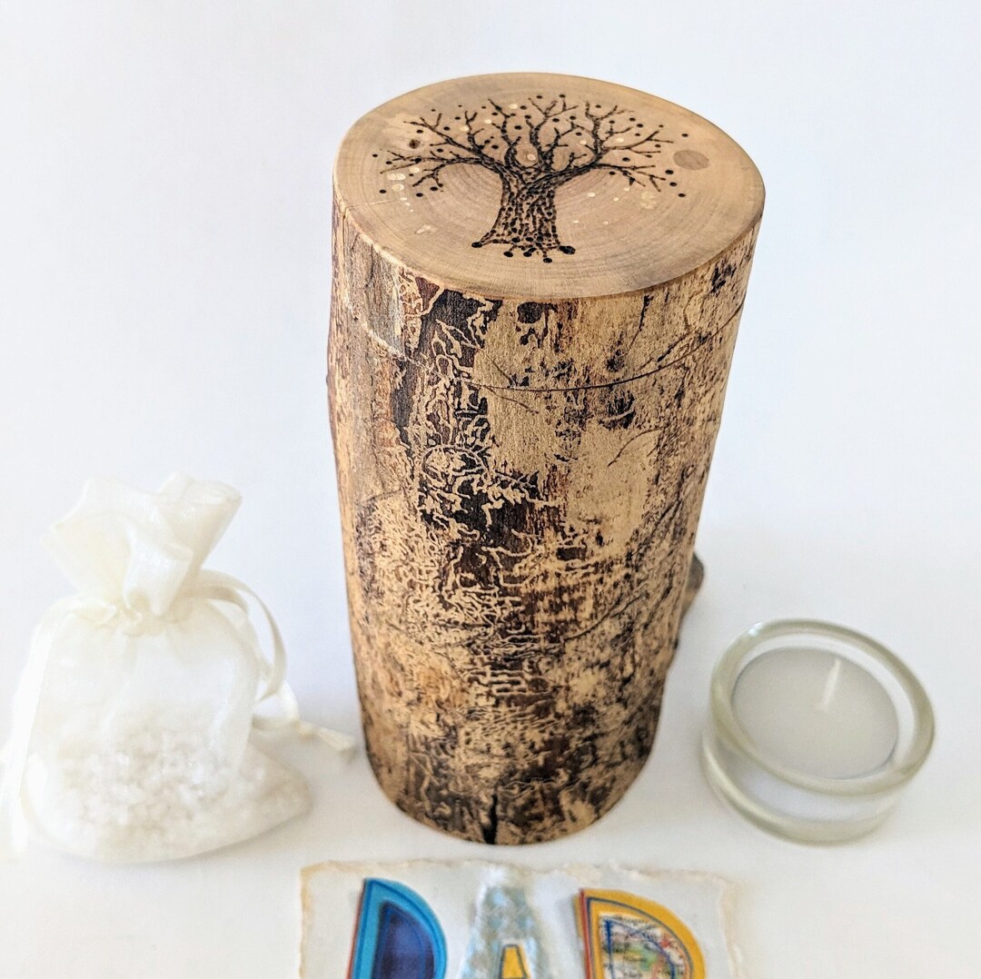 Tree of Life Eco Friendly Urn for Partial Cremation Ashes, Small ...
