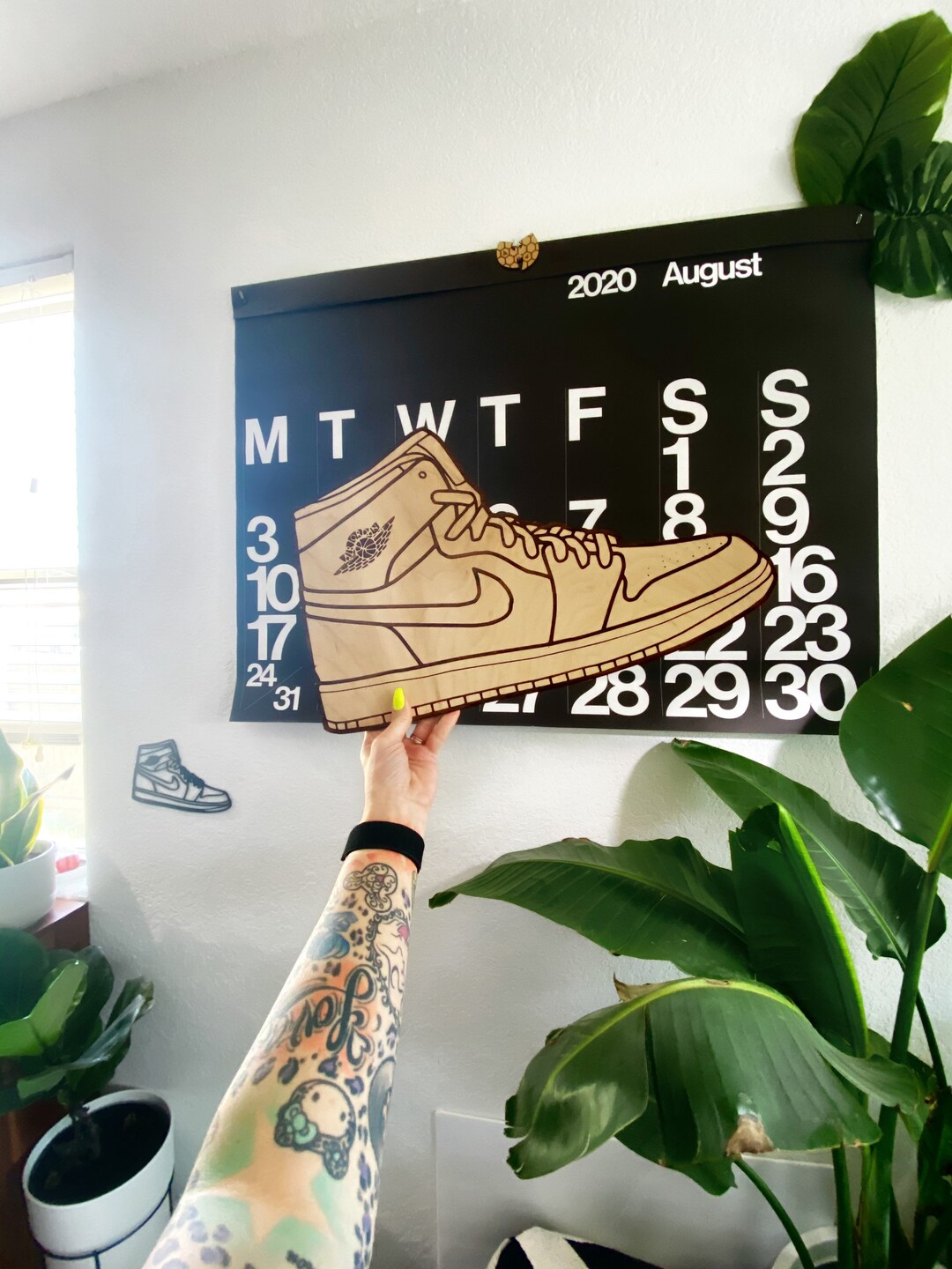 Wooden Jordan Air 1 Engraved Wall Hanging - Etsy
