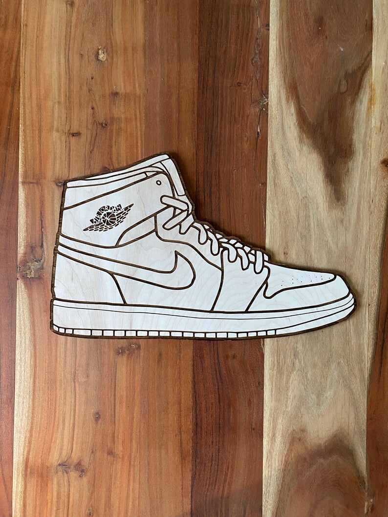Wooden Jordan Air 1 Engraved Wall Hanging | Etsy