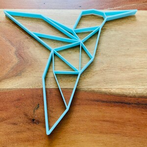 Geometric Hummingbird 3D Printed Wallart Nursery Decor - Etsy