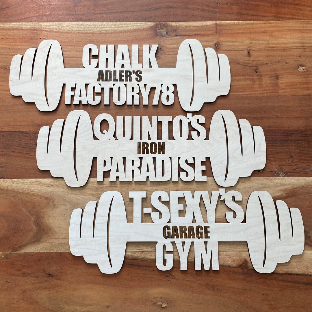 Customizable Garage Home Gym Sign / Christmas Present for Him / Workout ...