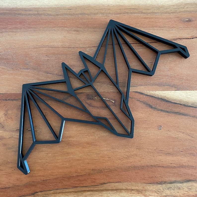 Geometric Bat 1 3D Printed Wallart Nursery Decor - Etsy