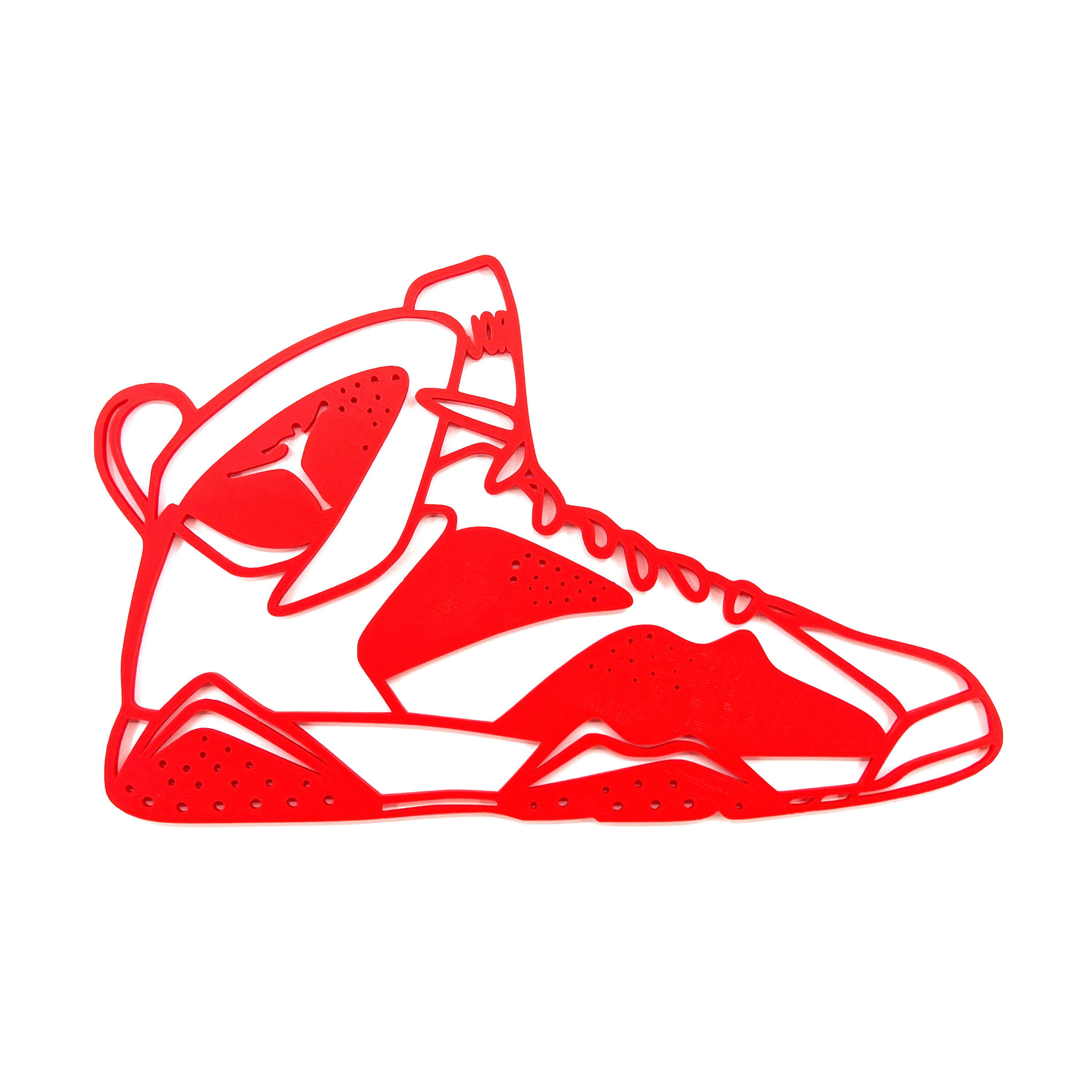 Inspired Nike Jordan Air 7 Silhouette Wall Art 3D Printed - Etsy