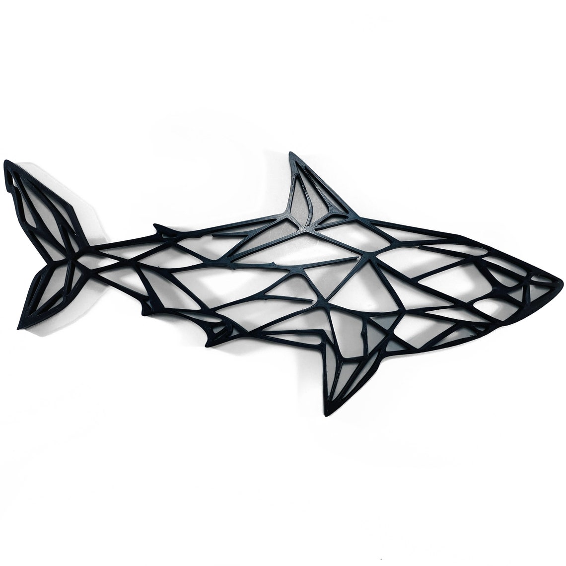 Geometric Shark 3 3D Printed Wallart Nursery Decor - Etsy